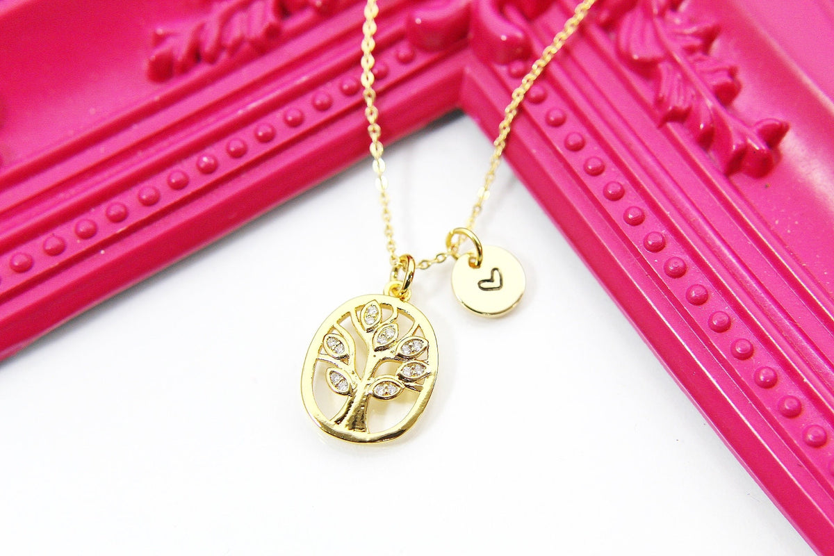 Gold Tree Necklace, Grandma, Mom, Daughter, Generations Of Love, Grand ...