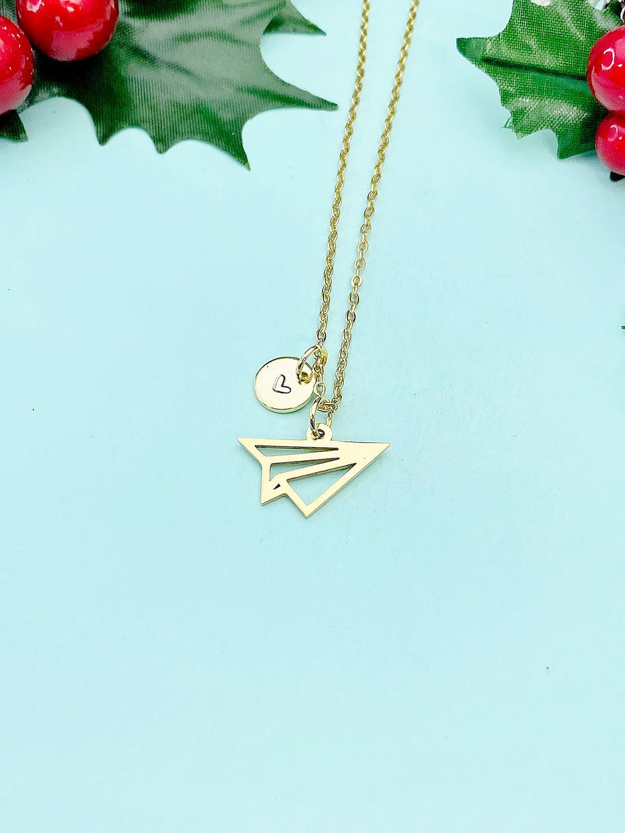 Paper Airplane Charm Necklace, N6496 – Lebua Jewelry®